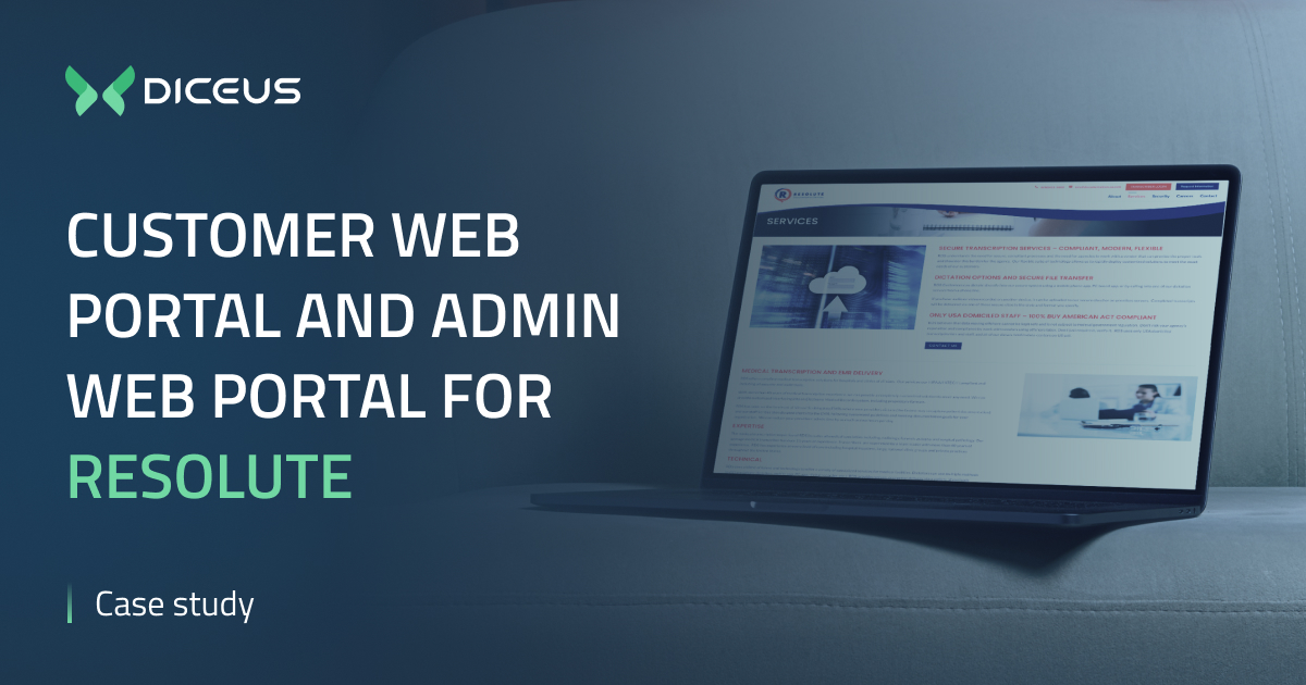 Cloud-Based Customer Web Portal and Admin Web Portal for Resolute