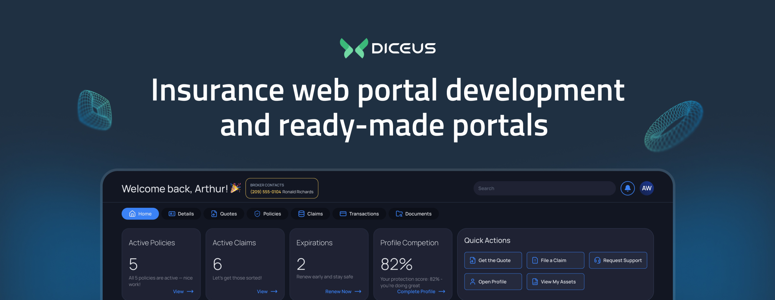 Insurance Web Portal Development
